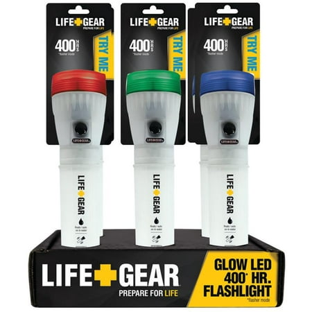 Life Gear 4 in 1 LED Glow Flashlight with Storage - Walmart.com
