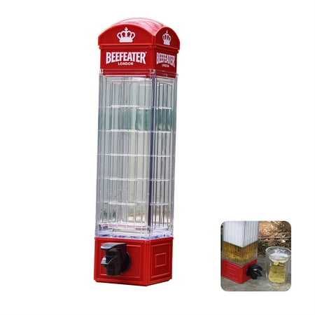 Retro London Telephone Booth Shape Beer Dispenser Simple Drink ...