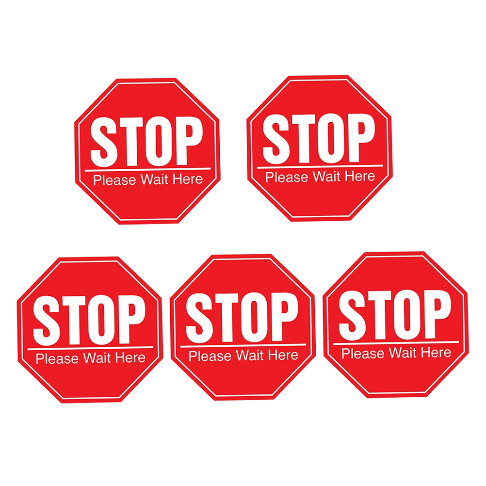 NUOLUX Sign Stop Sticker Floor Stickers Public Social Signs Distancing ...