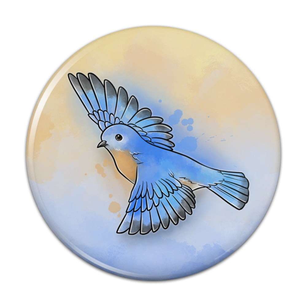 Eastern Bluebird Watercolor Northeastern Bird Pinback Button Pin ...