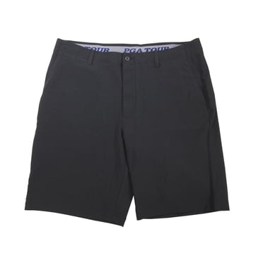 PGA TOUR Mens Comfort Waistband Stretch Fabric Golf Shorts Light Grey ...