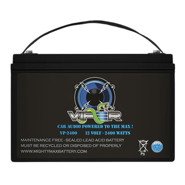 Viper by Mighty Max Battery VP-2400 - 12V 110Ah 2400 Watt AGM Car Audio ...