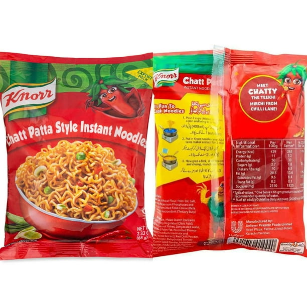 Knorr Chatt Patta Instant Ramen Noodles 66g (Pack of 12) - Walmart.com