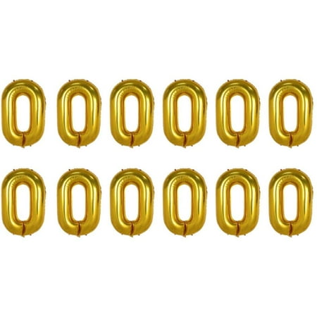 Foil Chain Balloons 24Pcs, 16 Inches Giant Linking Chains Balloons Gold ...