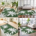 Dark Green Palm Trees Rectangle Rug 2.7'x5' Summer Beach Tropical ...