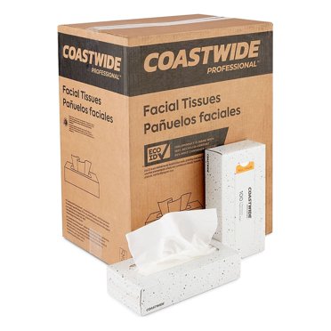 100 Percent Recycled Facial Tissue- 2-Ply- Pop-up Cube Box - Walmart.com