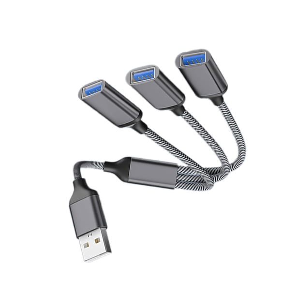 MesaSe USB Splitter Y Cable USB 1 Male to 3 Female Extension Cord ...