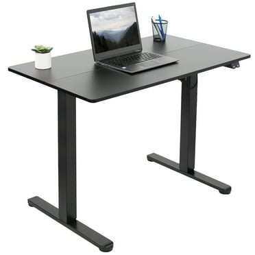 VIVO Electric 48" x 30" Stand Up Desk, Light Wood Table Top, Black ...