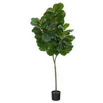 Nearly Natural 64" Fiddle Leaf Artificial Tree (Real Touch) - Walmart.com
