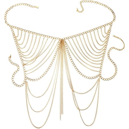 1 Piece Women Sexy Fringed Breast Chain Fashionable Alloy Shining Body ...