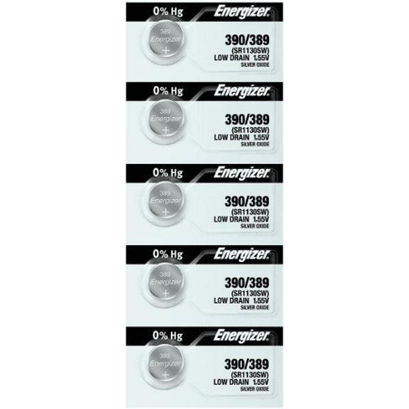 Energizer 390/389 - SR1130 Silver Oxide Button Battery 1.55V - 2 Pack ...