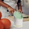 TEPSMF Kitchen Utensil Holder, Cutlery Drying Rack with Drain Hole ...