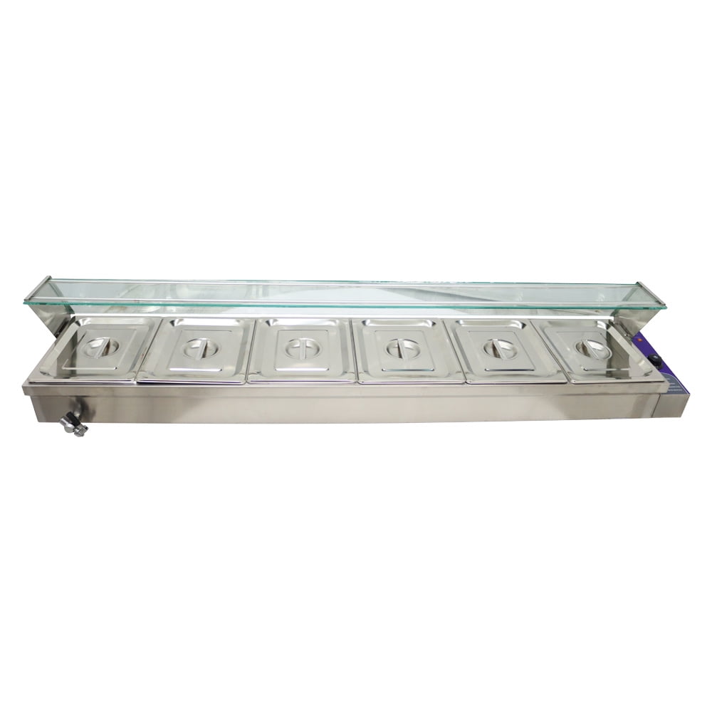 TECHTONGDA Electric Commercial Bain-marie Buffet Food Warmer Steam ...