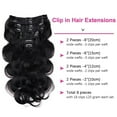 Body Wave Clip In Human Hair Extensions 120g/set Clips In Extension for ...