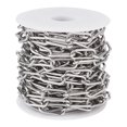 304 Stainless Steel Paperclip Chains Drawn Elongated Cable Chains ...