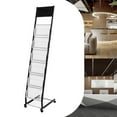 6 Tiers Literature Stand Brochure Floor Rack Magazine Catalog Display ...