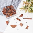 14Pairs 7 Style Walnut Wood Stud Earrings Posts Walnut Wood Stud ...