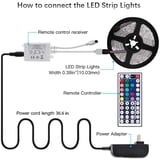 Walmart LED Strip, 16.4ft Waterproof, Color-changing, 300 LEDs with 44 ...