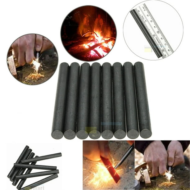 5/16" Flint Fire Starter 8PCS DIY Ferrocerium Survival Magnesium Rod ...