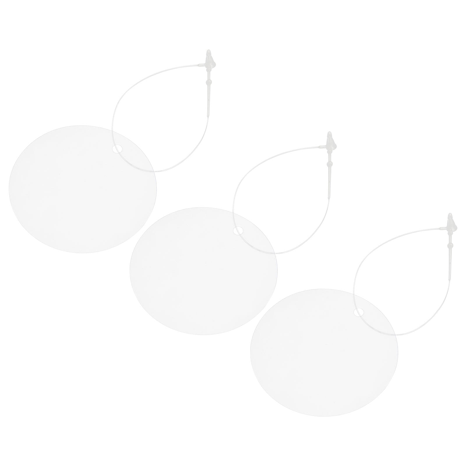 Uxcell PVC Plant Hanging Labels with String 5cm Dia, Translucent 50 ...