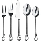 Silverware Twist Collection Polished Stainless Steel Flatware Set (Set ...