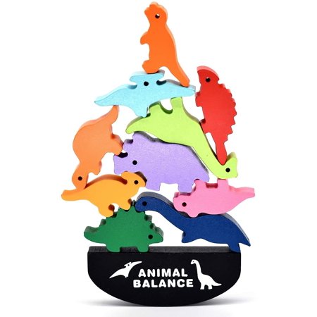 Wooden Stacking Blocks Balancing Games , Animals Bricks Equilibrium ...