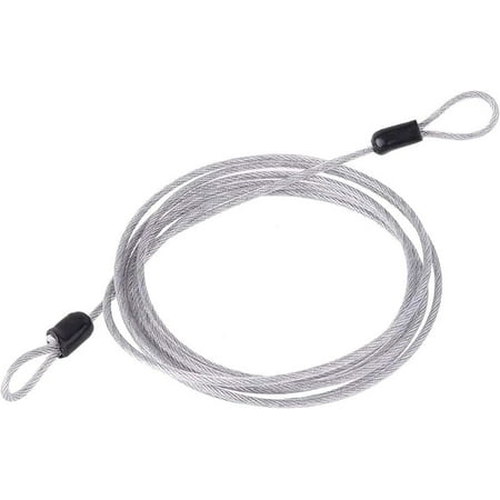 2m Security Cable Steel Braided double stainless steel lock flexible ...