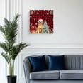 Canvas Print Wall Art Oil Paintings Christmas Tree Cute Dog Picture ...