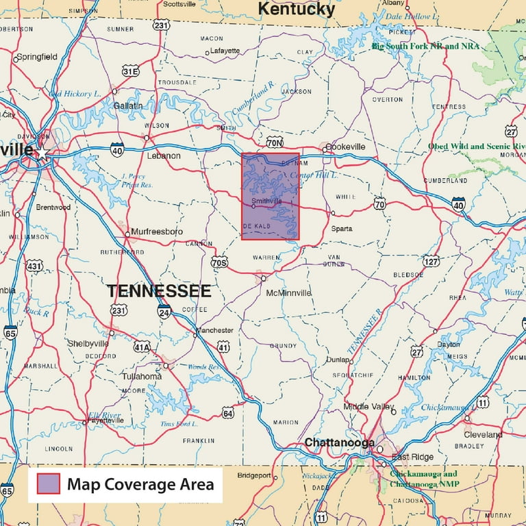 Center Hill Tennessee Map