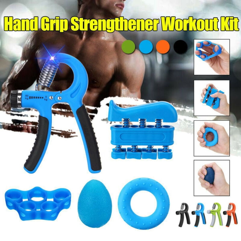 6/9pcs Set Hand Grip Trainer Gripper Forearm Strengthener Hand & Finger ...
