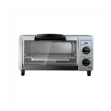 BLACK+DECKER 4-Slice Toaster Oven, Easy Controls, Stainless Steel ...