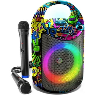 RockJam 10-Watt Bluetooth Rechargeable Karaoke Machine with Two ...