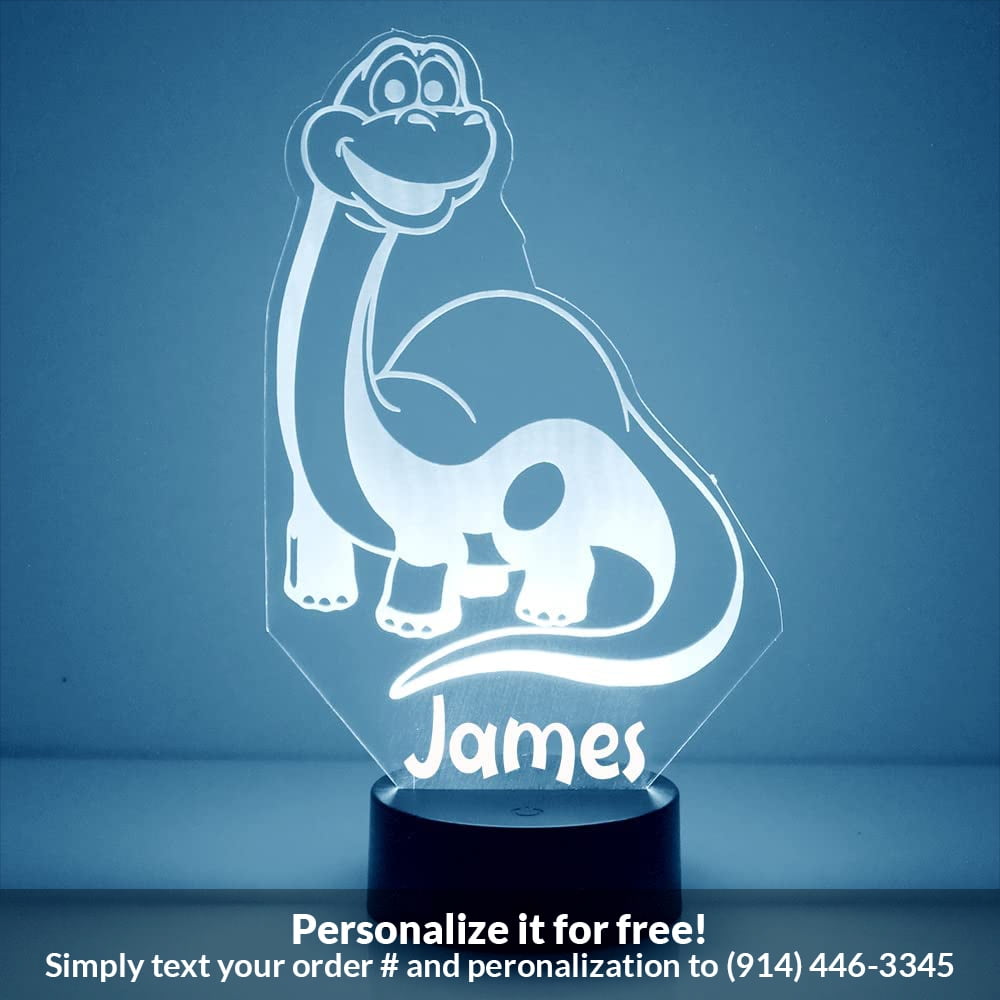 Mirror Magic Store Brontosaurus Color Changing Personalized LED Light ...