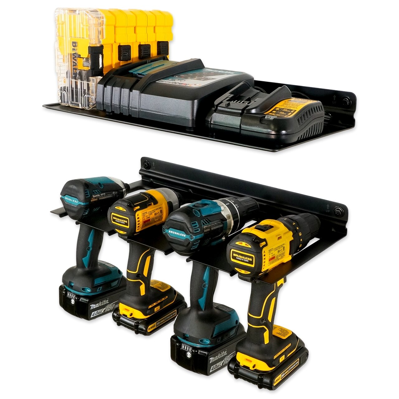 StoreYourBoard Electric Drill Storage Rack with Storage Shelf, Hanging ...