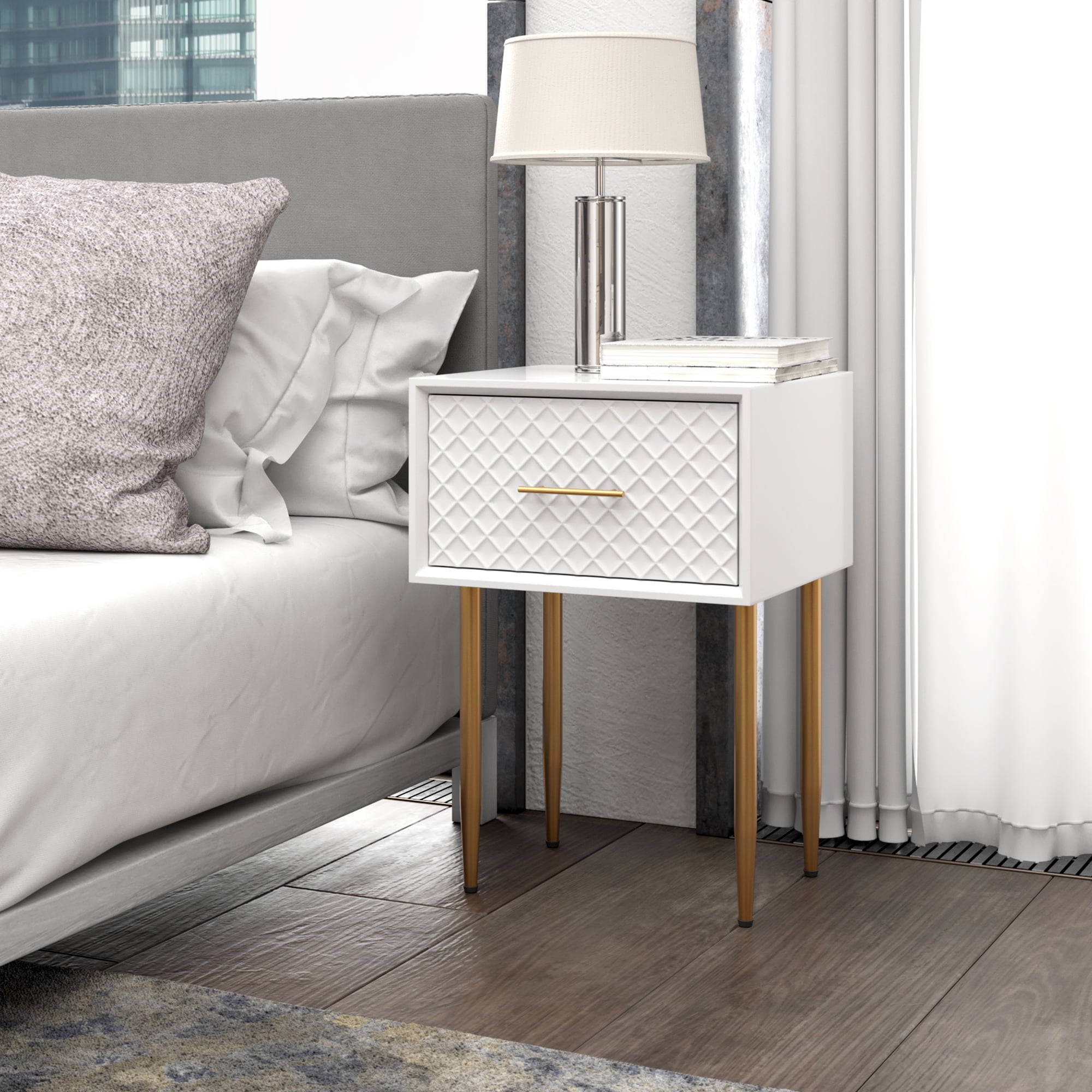 COZAYH Modern Contemporary Spacious Drawer Nightstand , Clean-Lined ...