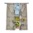 Brown Donkey Pig Cow Sheer Curtains for Living Bedroom, Farmhouse ...