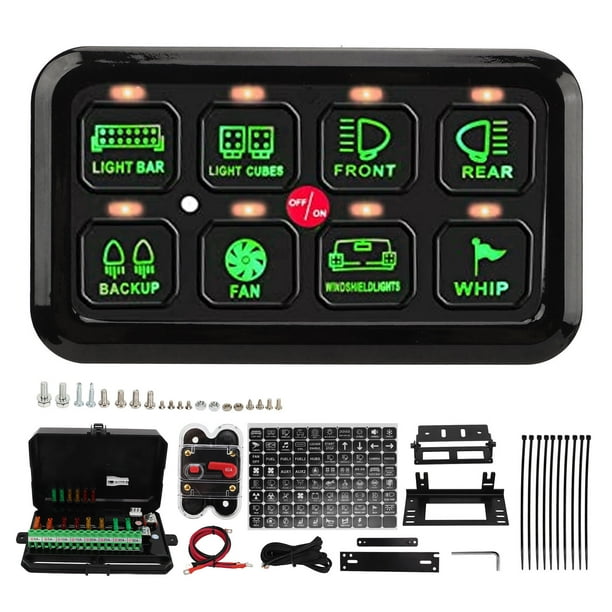 Truck LED Touch Control Panel,8 Gang Car Switch UTVLED Switch Panel Car ...