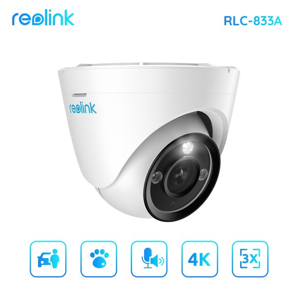 REOLINK RLC-833A 4K Security Camera Outdoor, Home IP PoE, 3X Optical ...