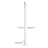 M2x160mm 304 Stainless Steel Push Rod Double End Threaded Rod for DIY ...
