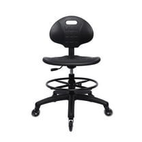 TAKE UR SEAT Deluxe Polyurethane Drafting Lab Stool Chair, 18" Adjustable Footring, 10 ...