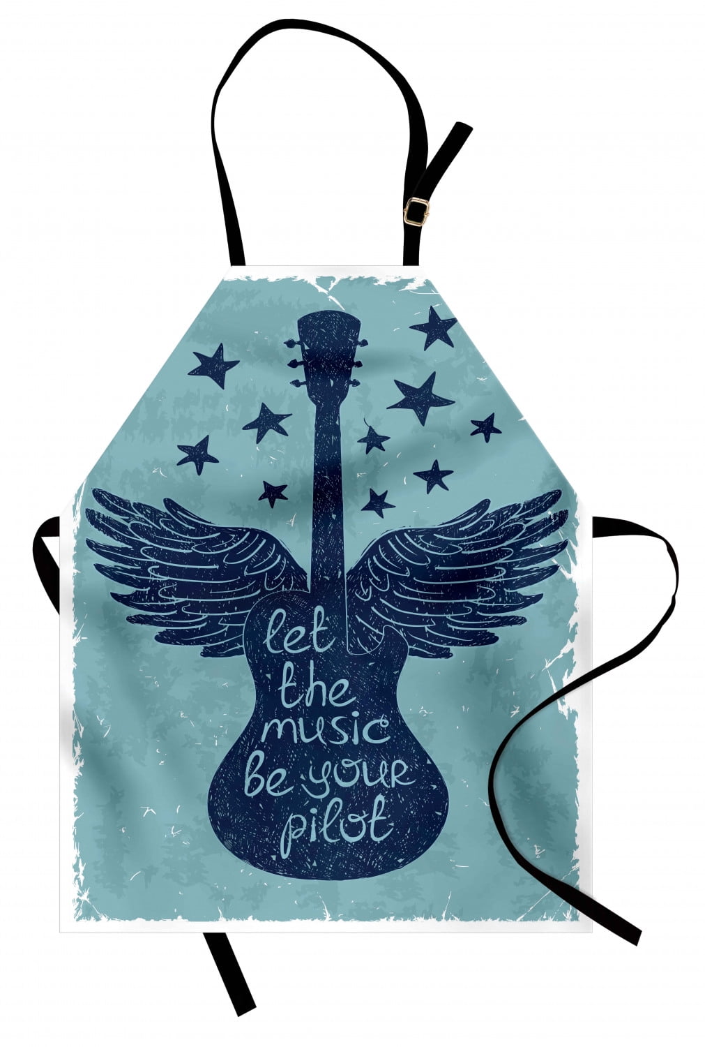Music Apron "Let the Music Be Your Pilot" Quote Winged Electronic ...