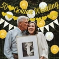 50th Anniversary Decorations, 50th Gold Wedding Glitter Banners, 50th ...