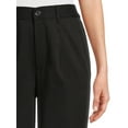 Time and Tru Women's Pleated Wide Leg Pants with Side Slant Pockets, 30 ...