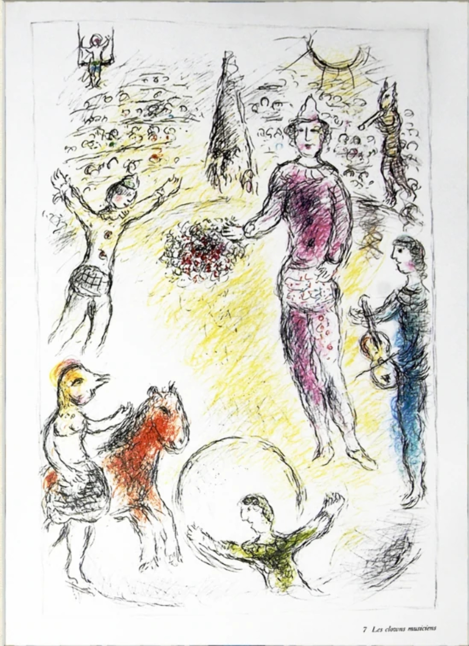 MARC CHAGALL Les Clowns Musiciens, 1981 - Walmart.com