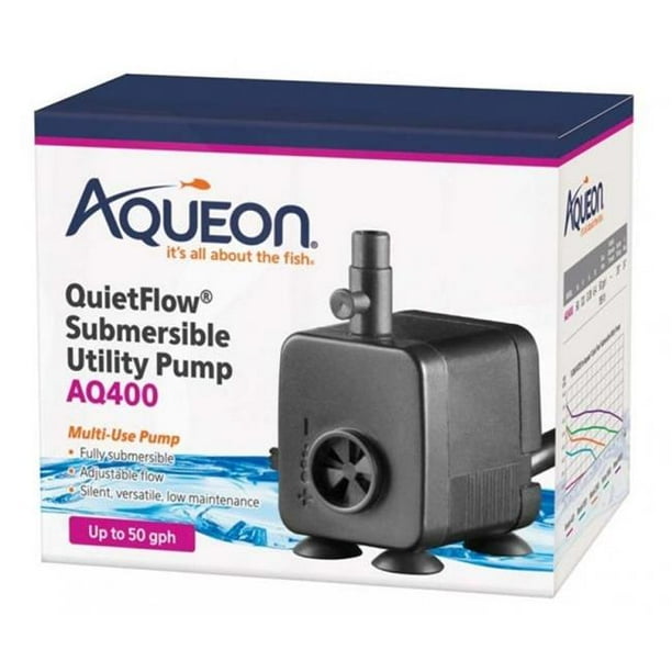 Aqueon 100533642 50 GPH Quiet Flow Submersible Utility Pump - Walmart ...