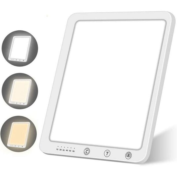 10000 Lux Daylight Simulates Sunlight UV-Free Light Therapy Lamp with ...