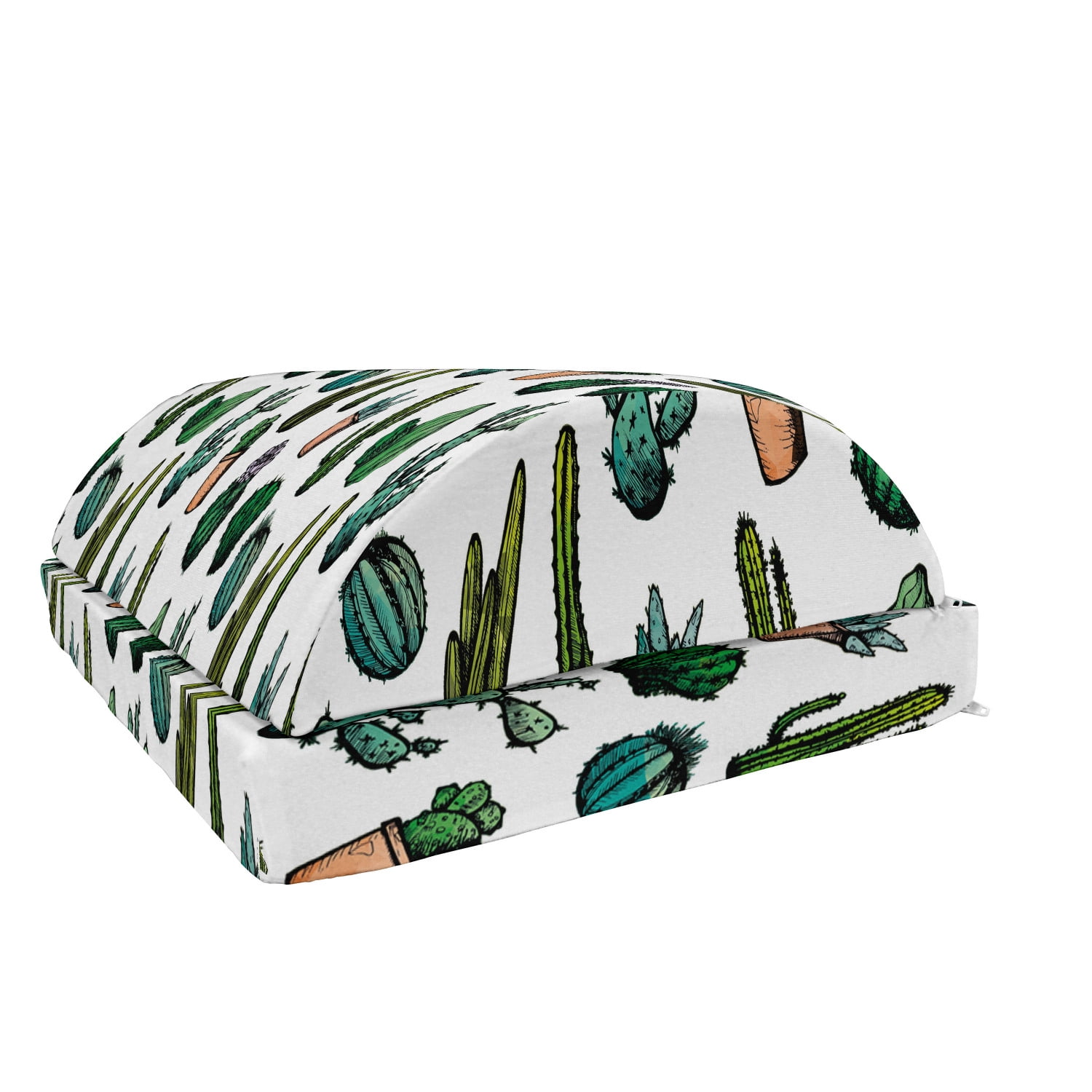 Cactus Foot Rest, Sketchy Spiked Mexican Garden Foliage Boho Hand Drawn ...