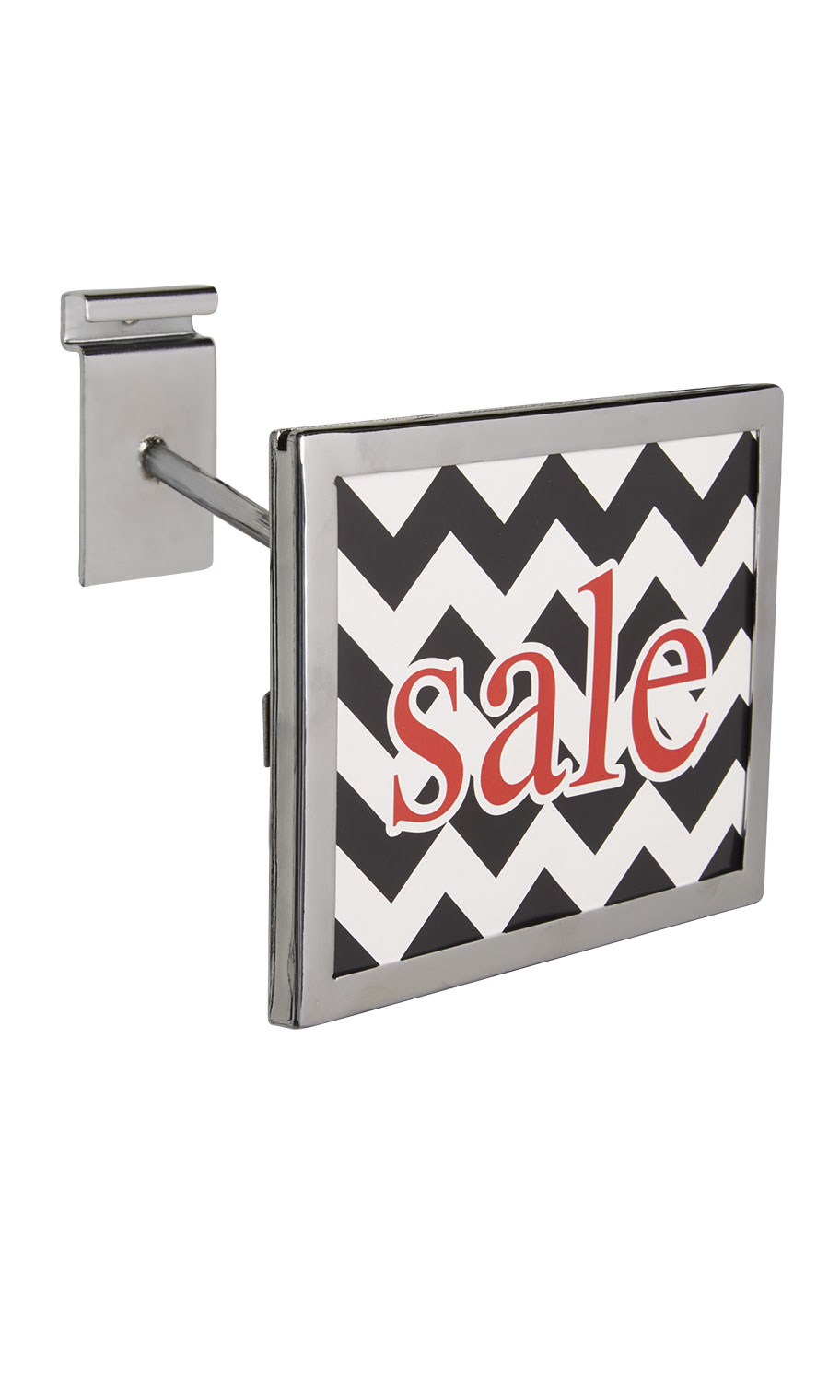 7 in. H x 11 in. W Chrome Metal Sign Holder for Stem Mount (Pack of 72 ...