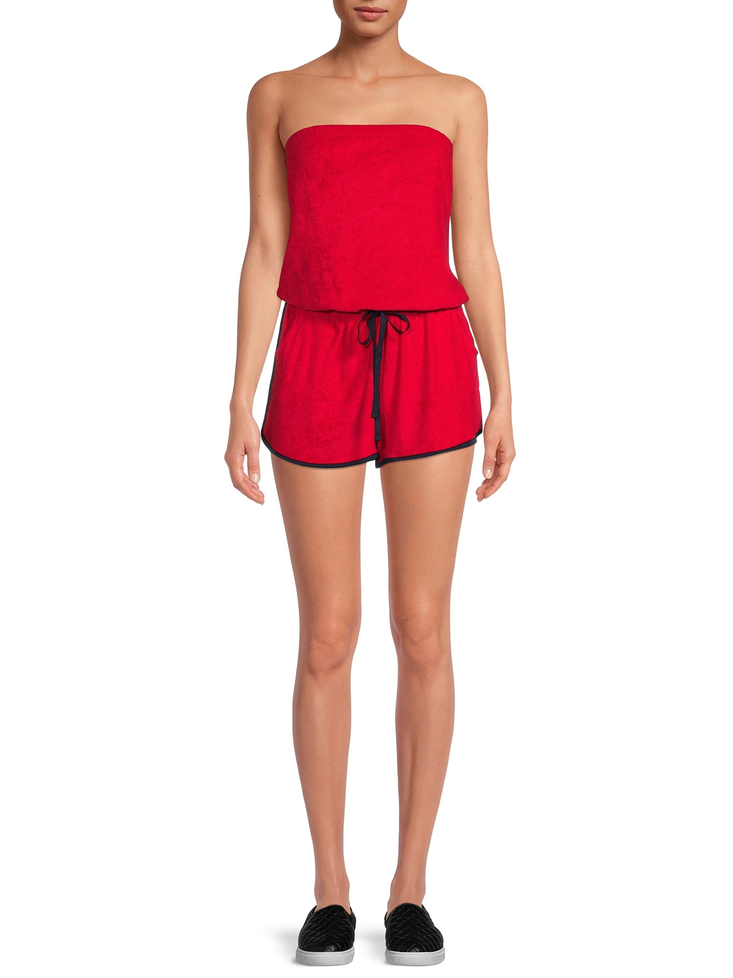 No Boundaries Juniors Terry Romper - Walmart.com