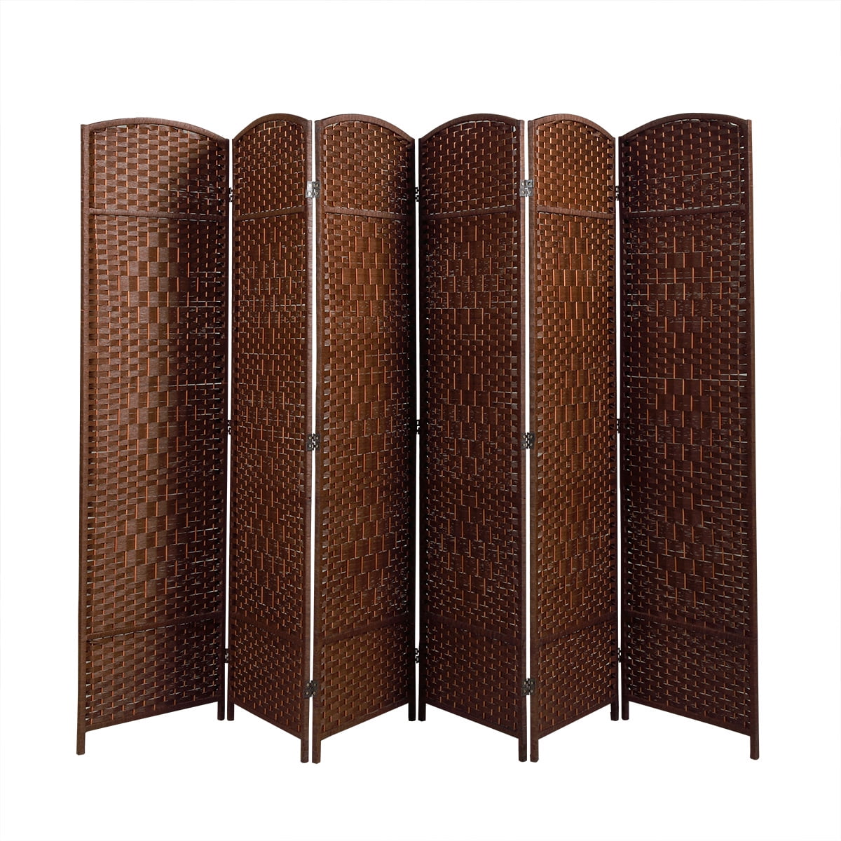 Buy Jaxpety 6-Panel Room Divider, Partial Partition Weaved Folding ...